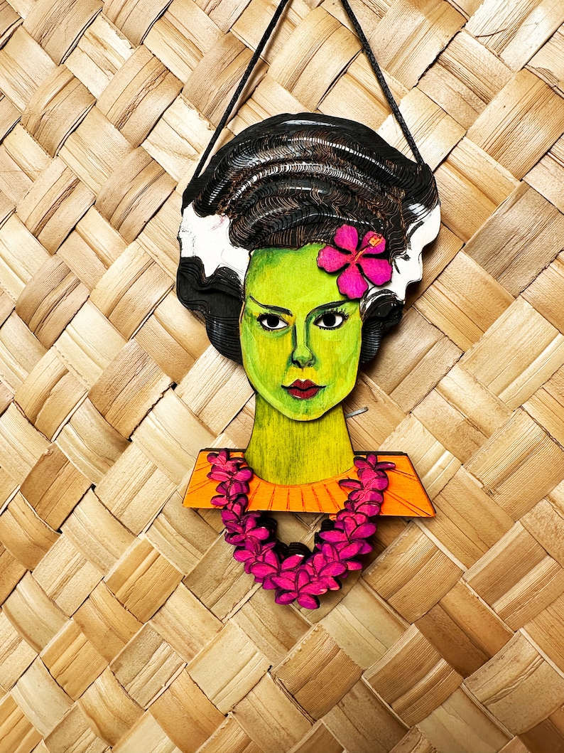 Bride O' Frankenstein Island Style Ornament - Hand Painted - Etsy