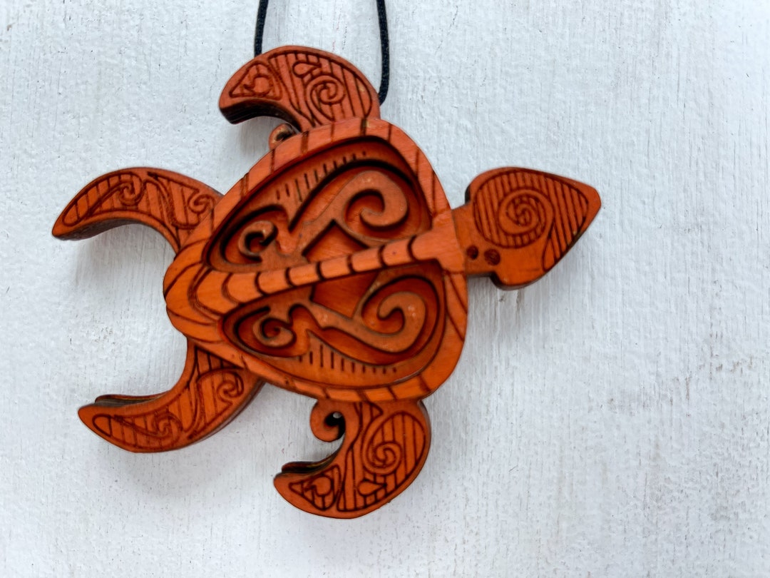 Orange Honu Turtle Ornament Hawaiian Symbol of Wisdom and Good Luck - Etsy