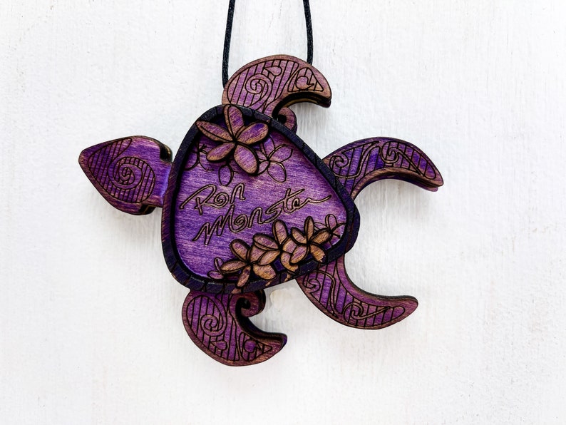 Purple Honu Turtle Ornament Hawaiian Symbol of Wisdom and - Etsy
