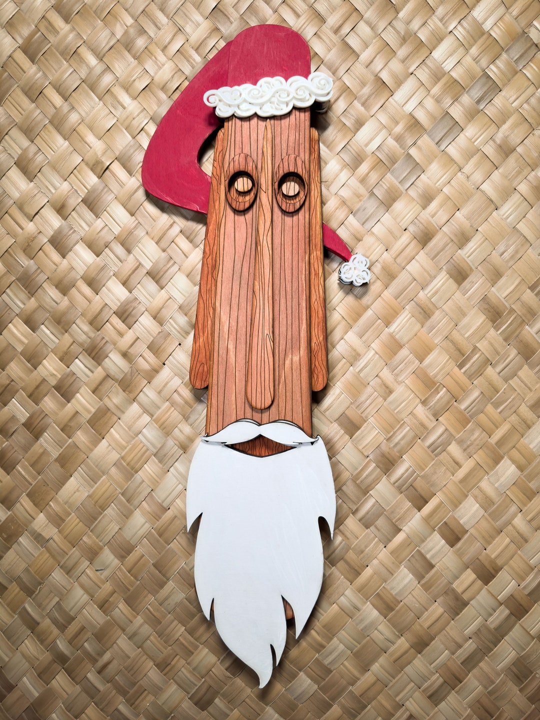 Bearded Santa Tiki Wall Hanging 25"tall - Etsy