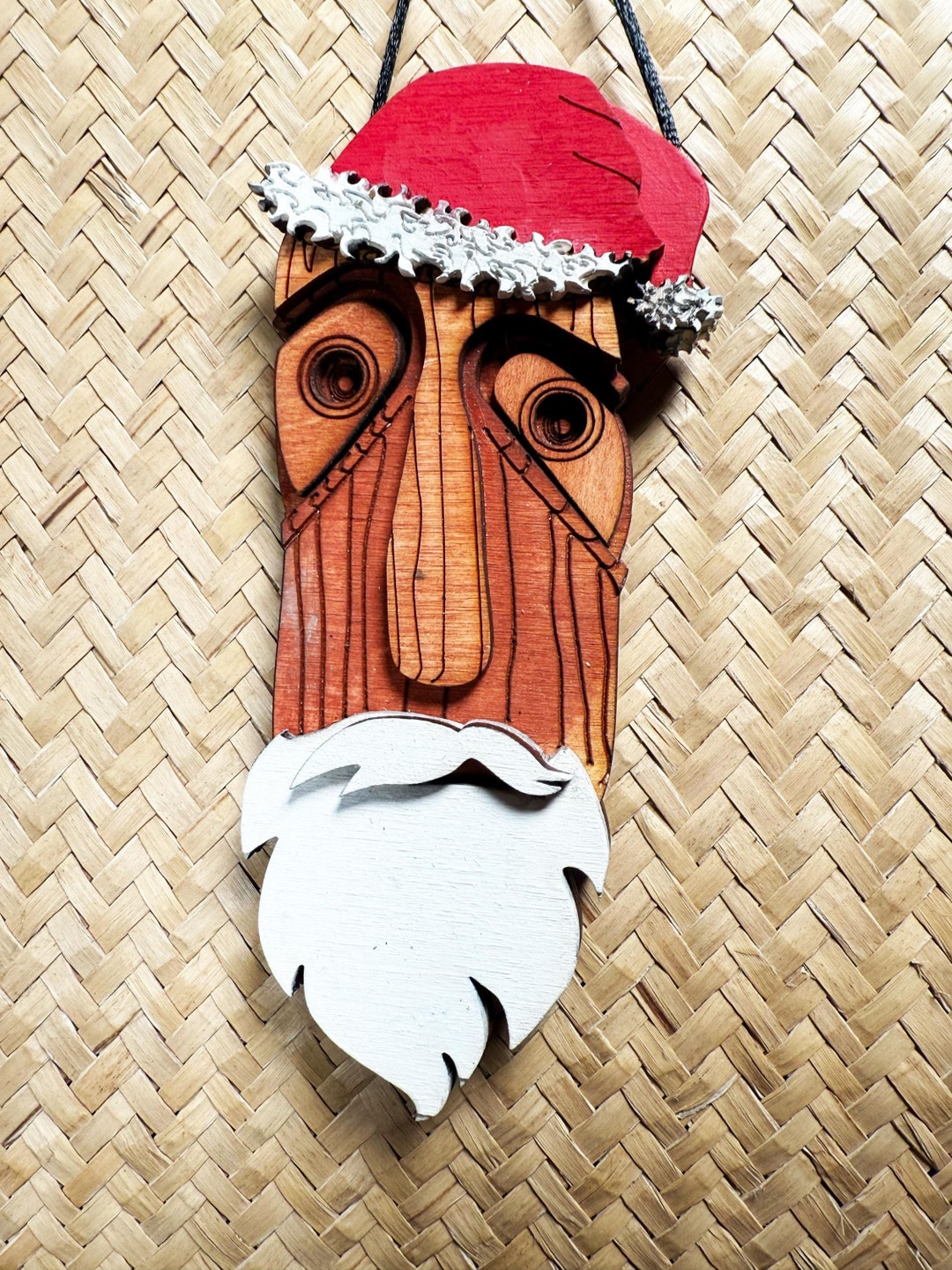 Bemused Tiki Santa Ornament - Etsy