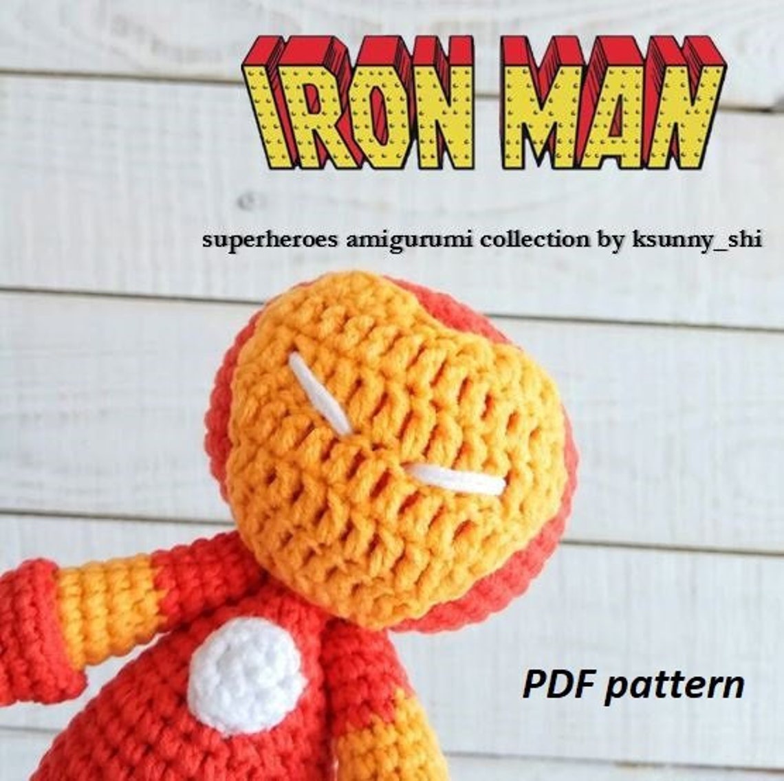 Iron Man crochet pattern PDF Amigurumi superhero dolls Plush | Etsy
