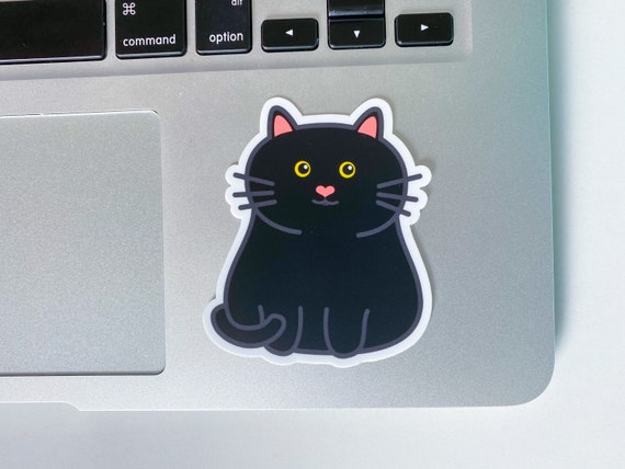 Paper Void Cat Sticker Cute Cat Decal Gift for Cat Lover Black Cat ...