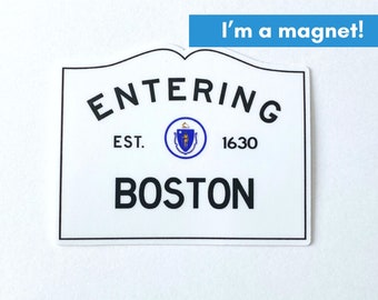 Entering Boston Sign - Etsy