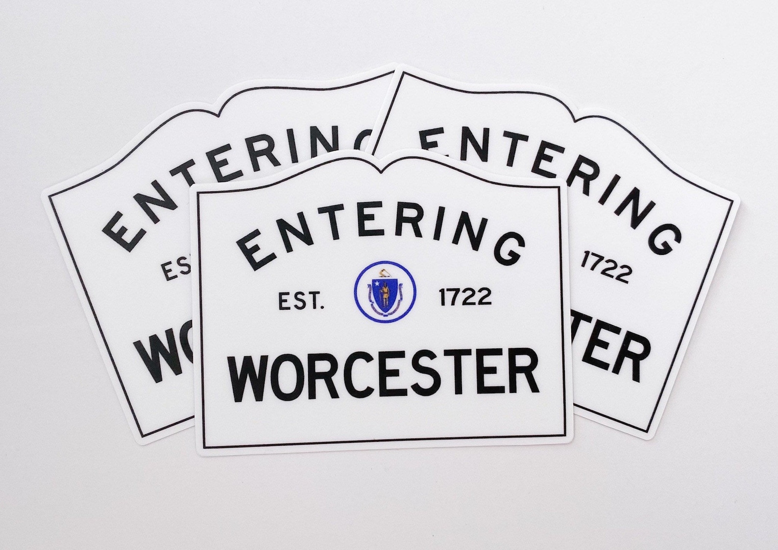 Entering Worcester Massachusetts Town Sign Sticker - Etsy