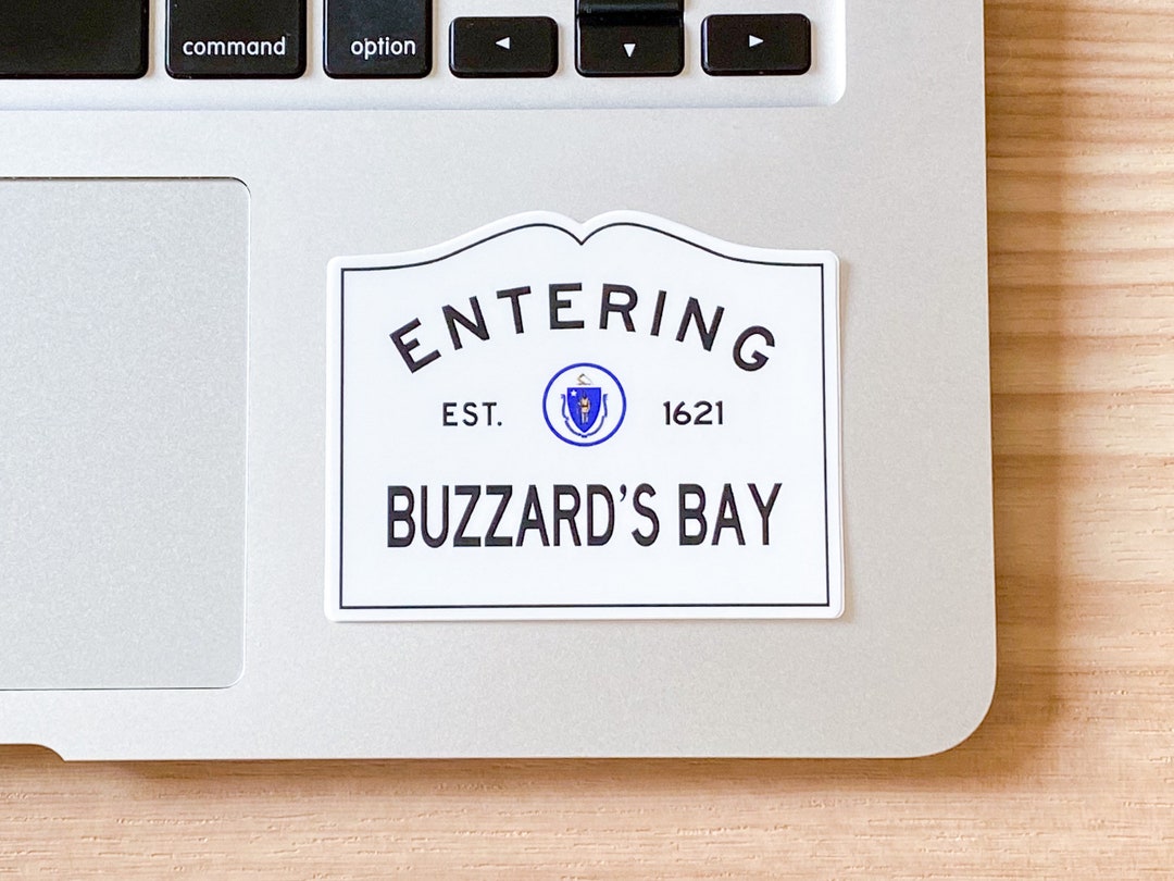 Buzzard’s Bay Sticker, Massachusetts Gift for Friend, Cape Cod Wedding ...