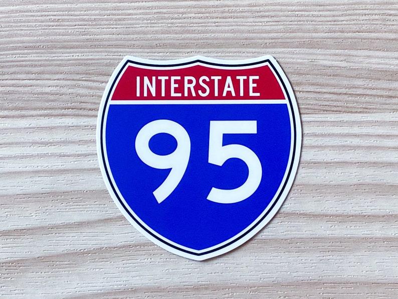 Interstate 95 Sticker I-95 Highway Shield Traffic Sign - Etsy