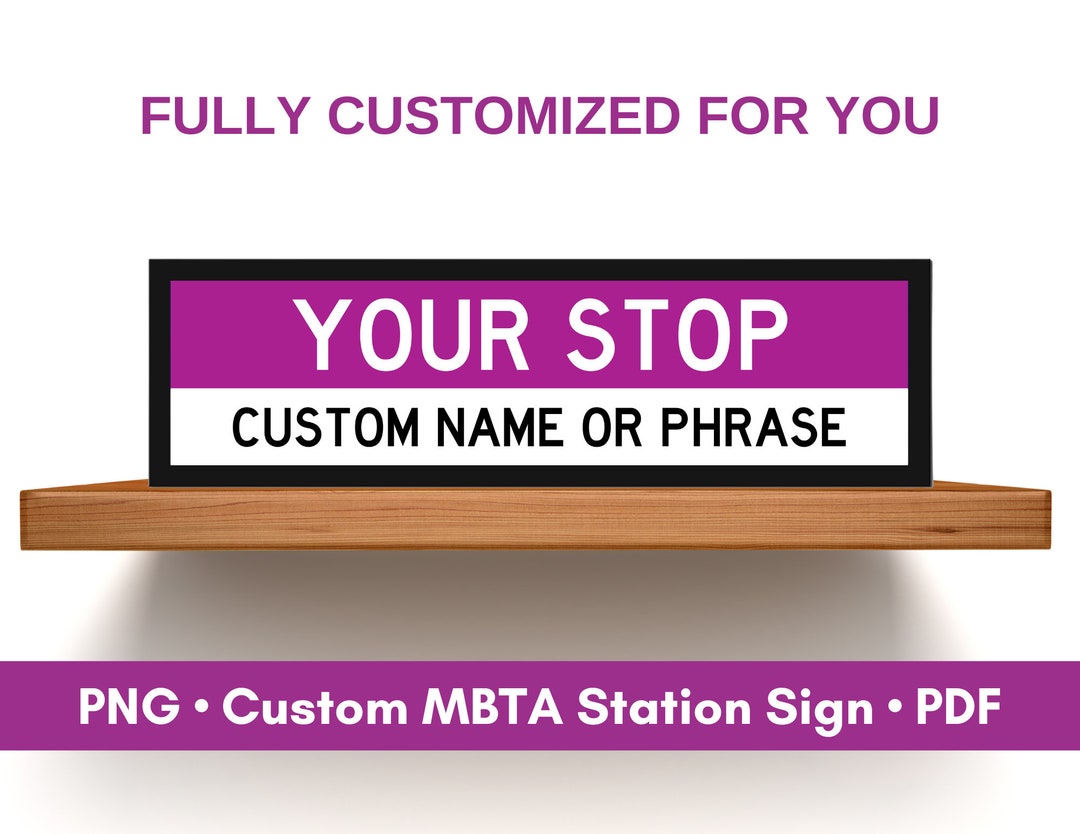 Custom MBTA Sign Printable Commuter Rail Download for Gallery - Etsy UK