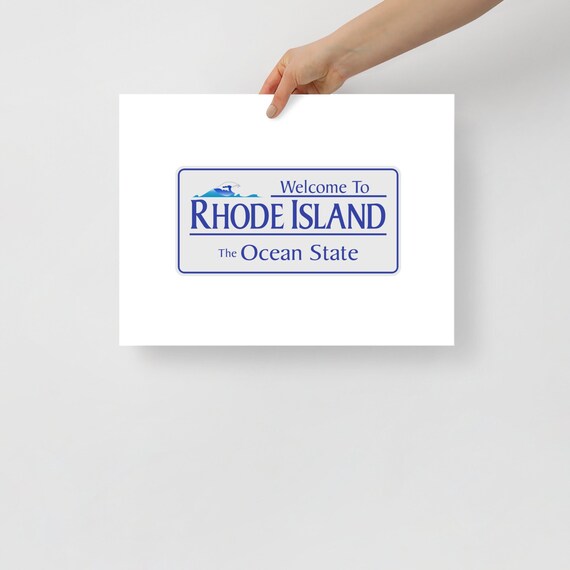 Rhode Island Sign Poster the Ocean State Housewarming Gift - Etsy