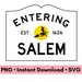Entering Salem Massachusetts Sign Digital Download, Modern Pretty Witch ...
