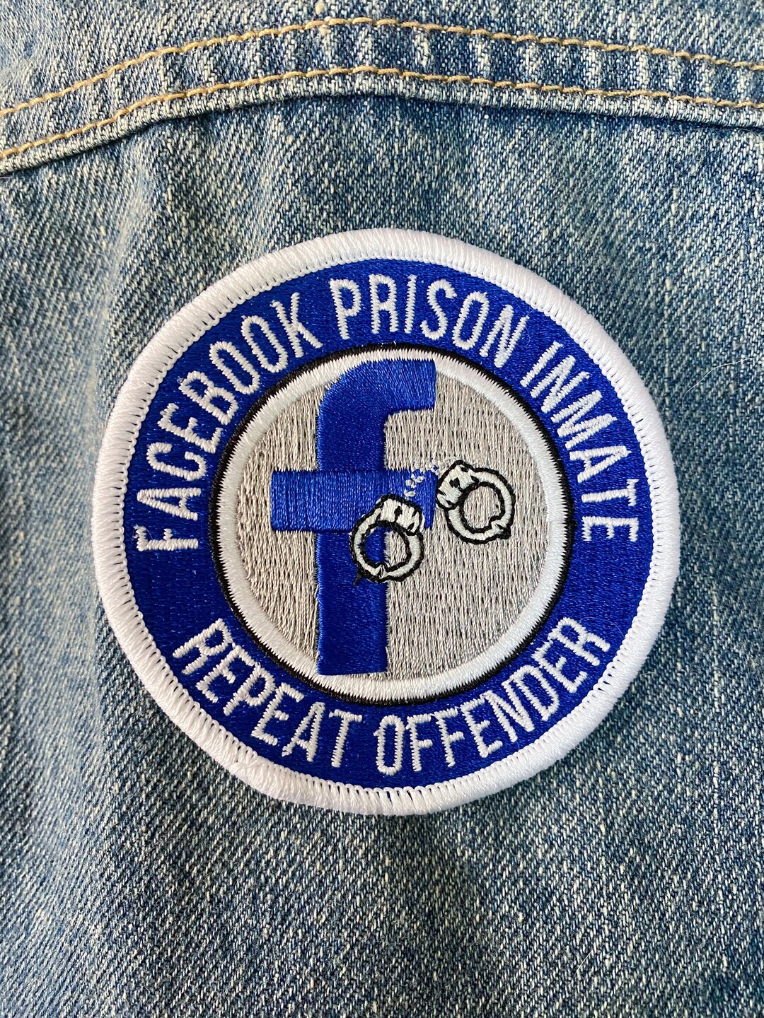 FB Jail Patch, FB Prison Inmate Halloween Costume, Repeat Offender Gag ...
