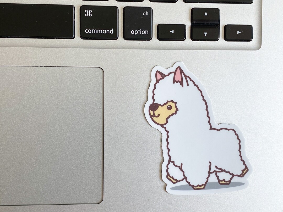 Adorable Happy Cute Smiling Llama Sticker - Etsy