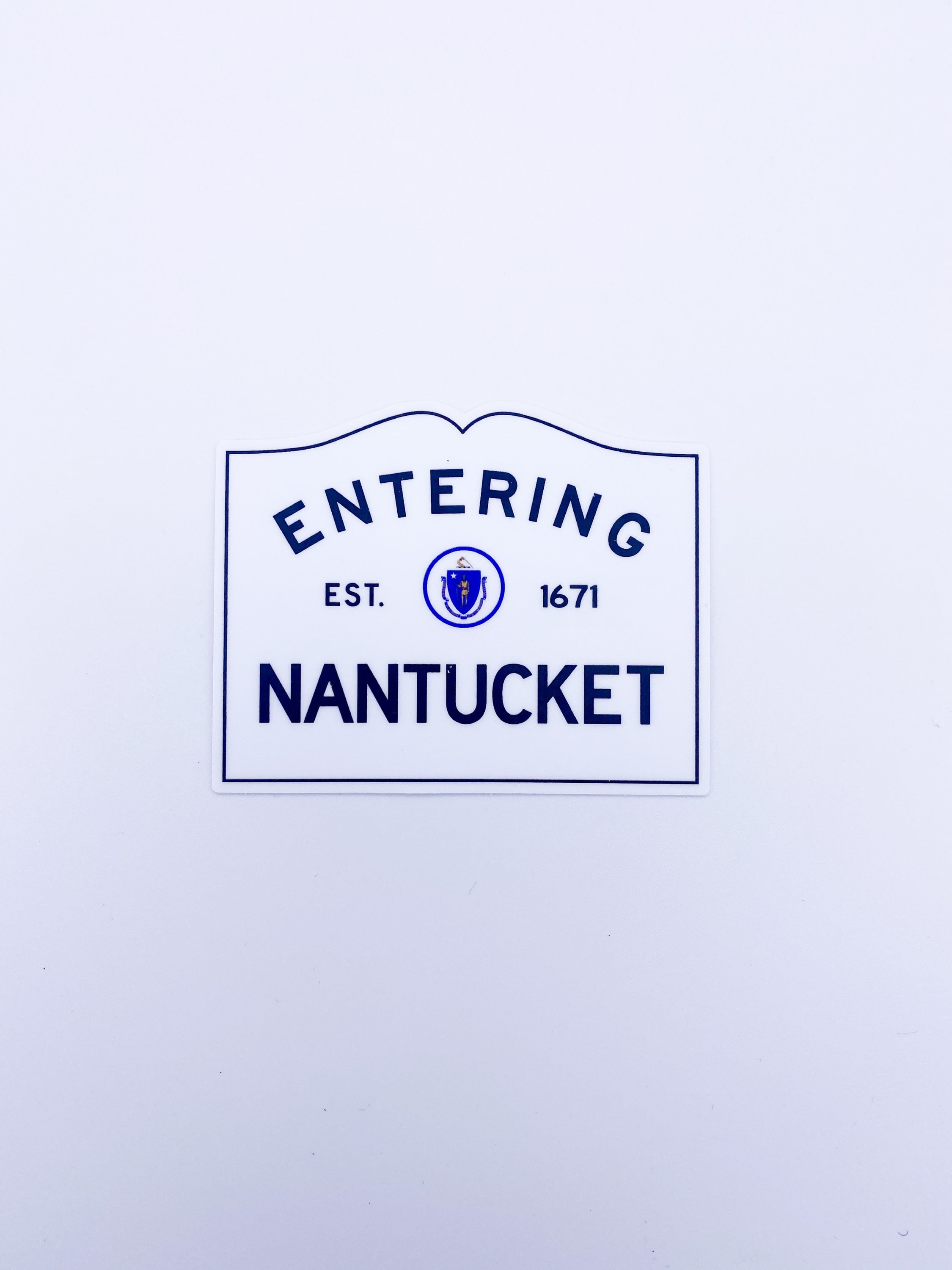 Entering Nantucket Massachusetts Town Sign Sticker - Etsy UK