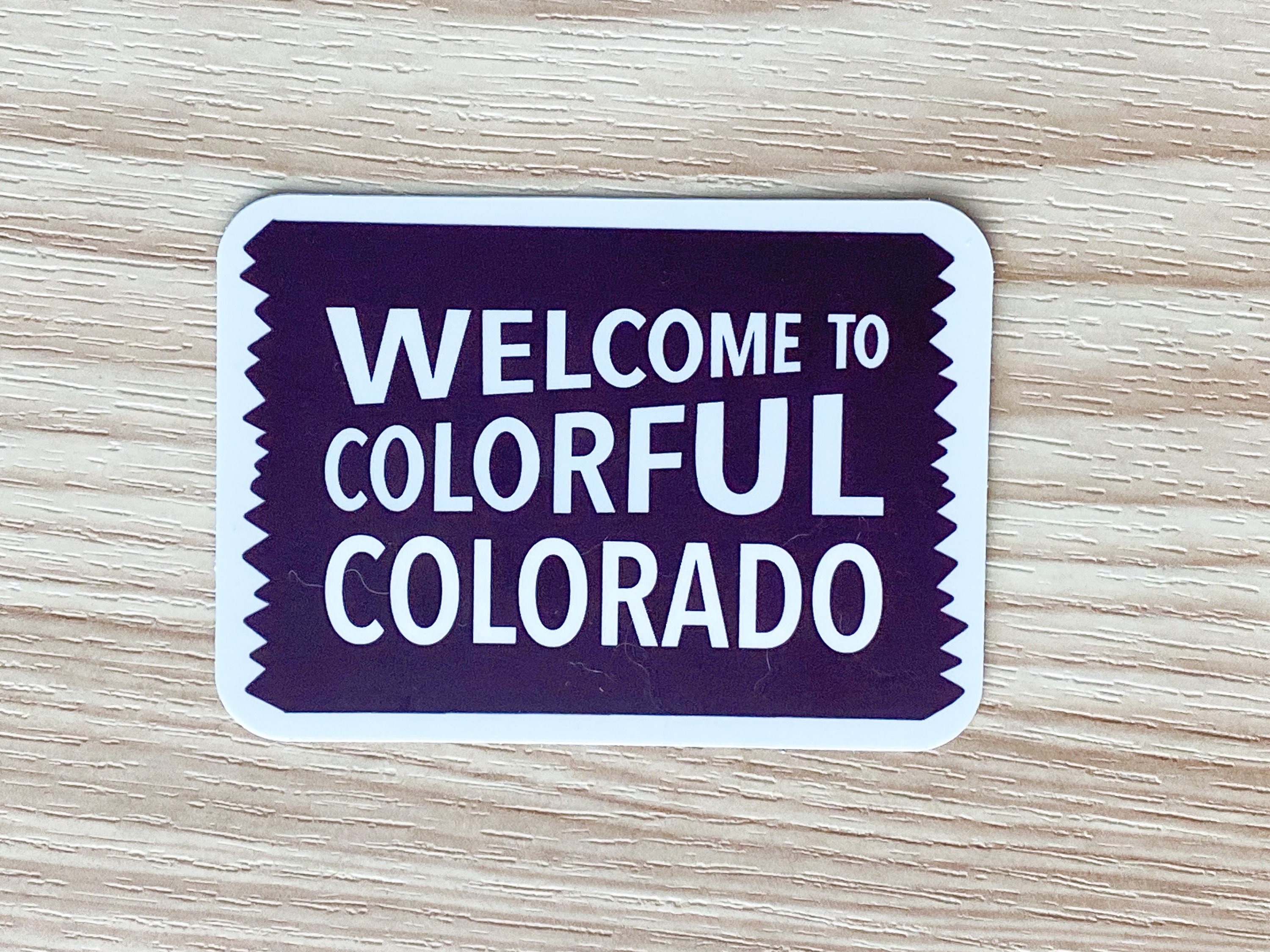 Welcome to Colorful Colorado Sign Sticker Rocky Mountain - Etsy