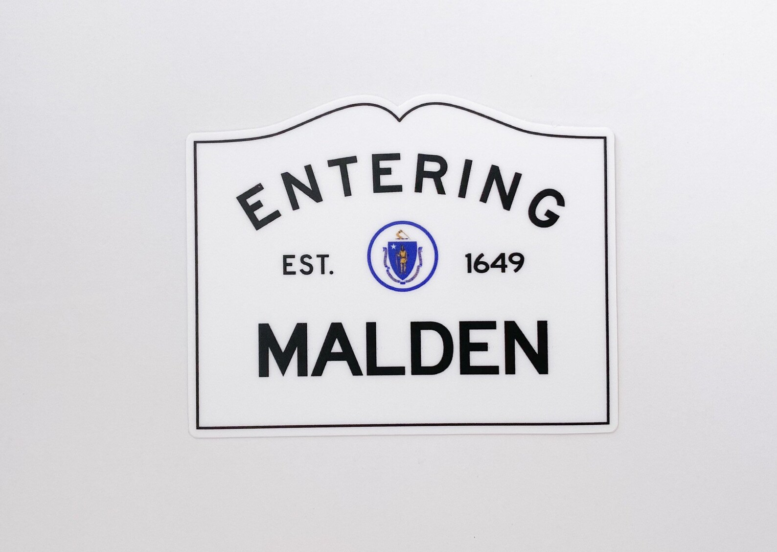 Entering Malden Massachusetts Town Sign Sticker | Etsy