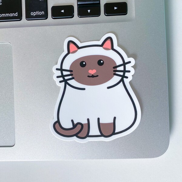 Siamese Cat Car Decal - Etsy