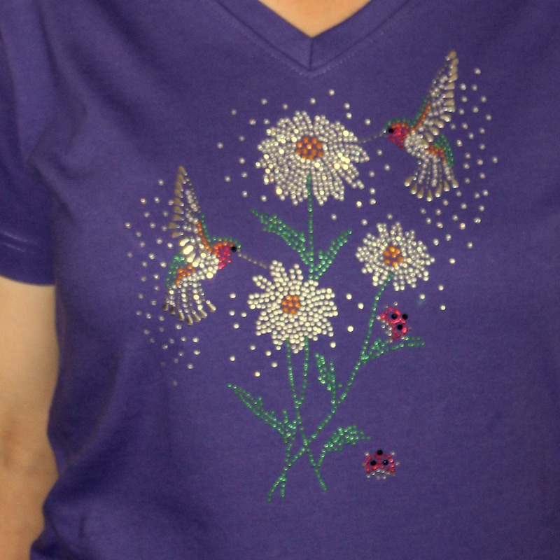 Rhinestone Tshirt - Etsy