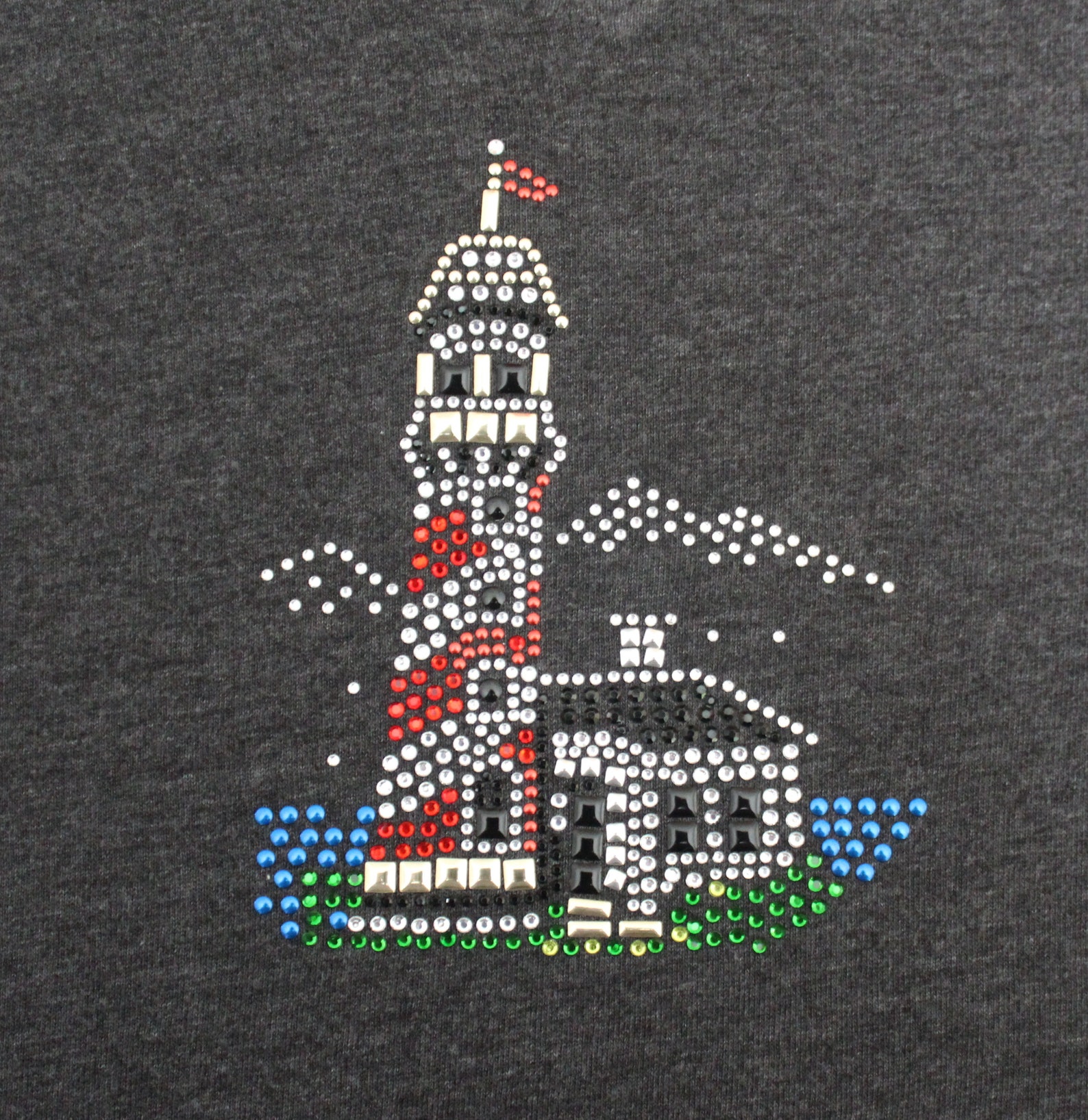 Rhinestone Lighthouse Coastal Beacon Bling Ladies Shirt - Etsy