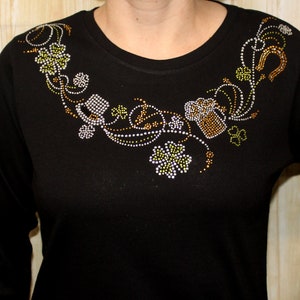 Rhinestone St Patrick's Patty Paddy's Day Themed Shamrock Irish Bling ...