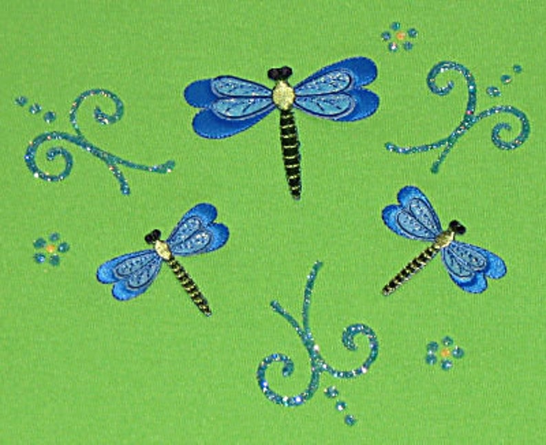 Embroidered Dragonfly Bug Unique Custom Women's Cute Fun | Etsy