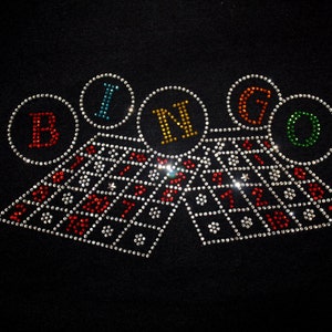 Rhinestone Bingo Gaming Bling Size SMALL LAST ONES Unisex Gildan ...