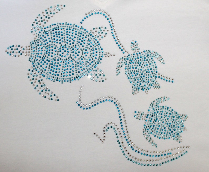Rhinestone Sea Turtle Sea Life Beach Aquarium Vacation Bling - Etsy