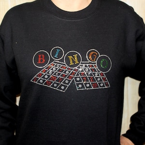 Rhinestone Bingo Gaming Bling Size SMALL LAST ONES Unisex Gildan ...