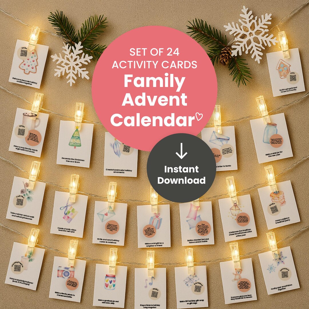 Printable Family Advent Calendar: Last Minute, Quality Time Ideas ...