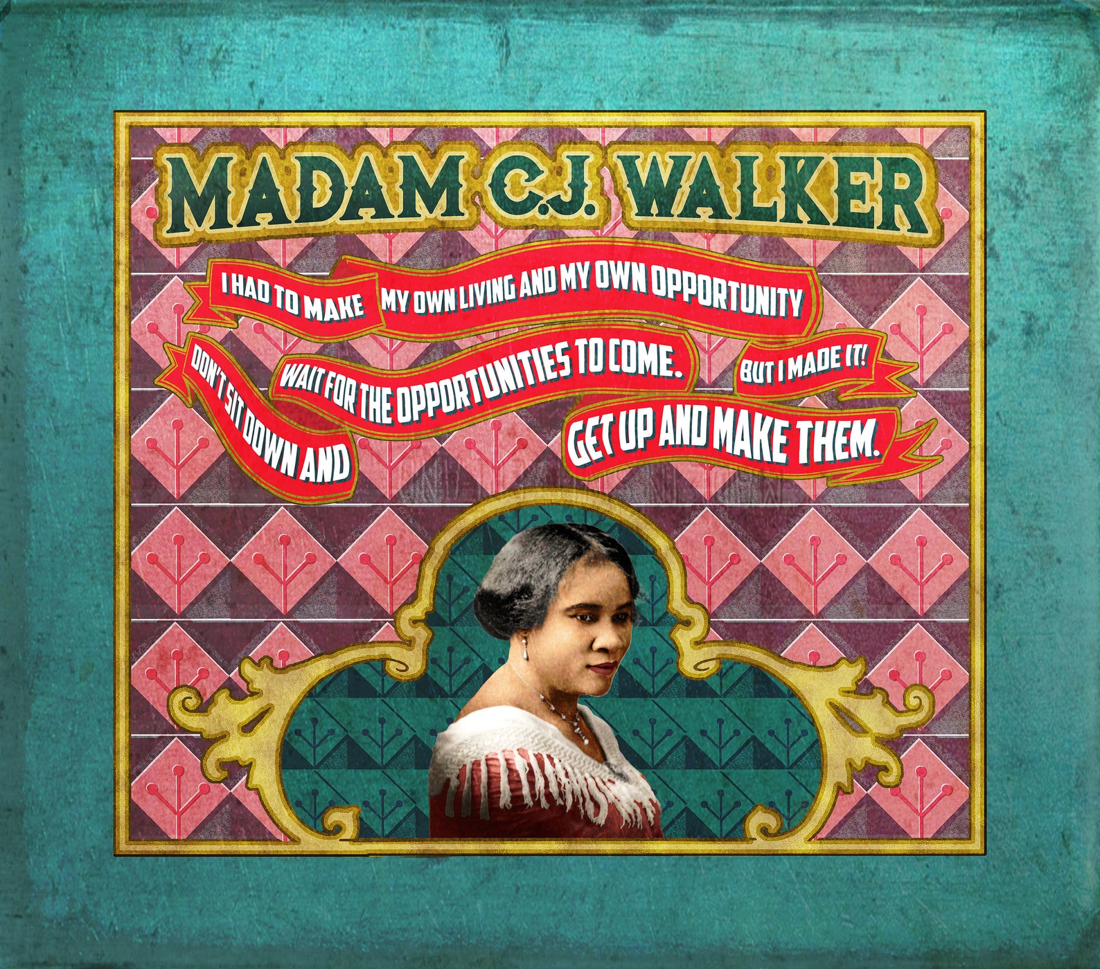 Madam C.J. Walker Portrait - With Quote - Etsy