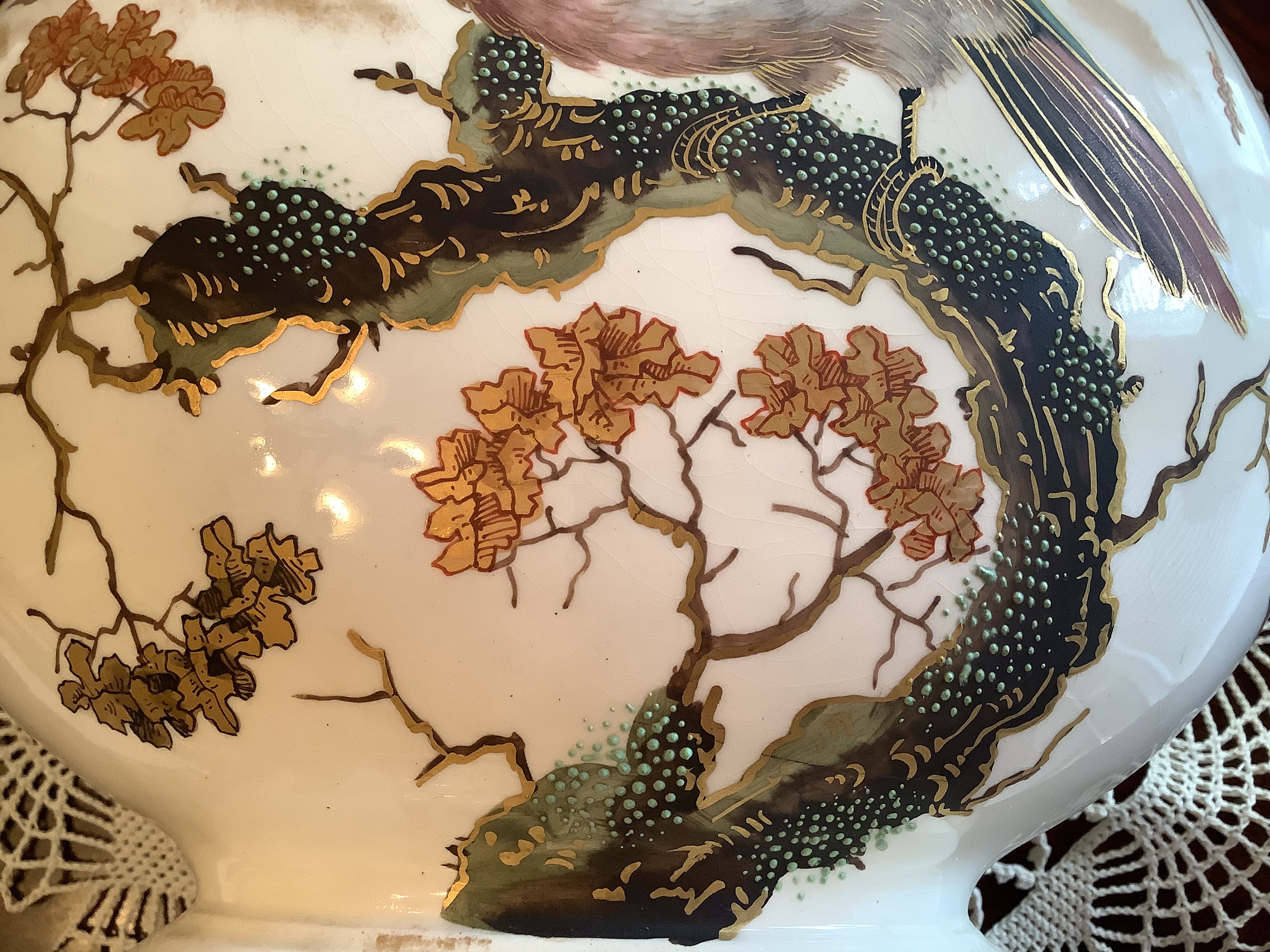 Pedestal Vase Royal Bonn Two Handled, Branch and Blossom, During the ...