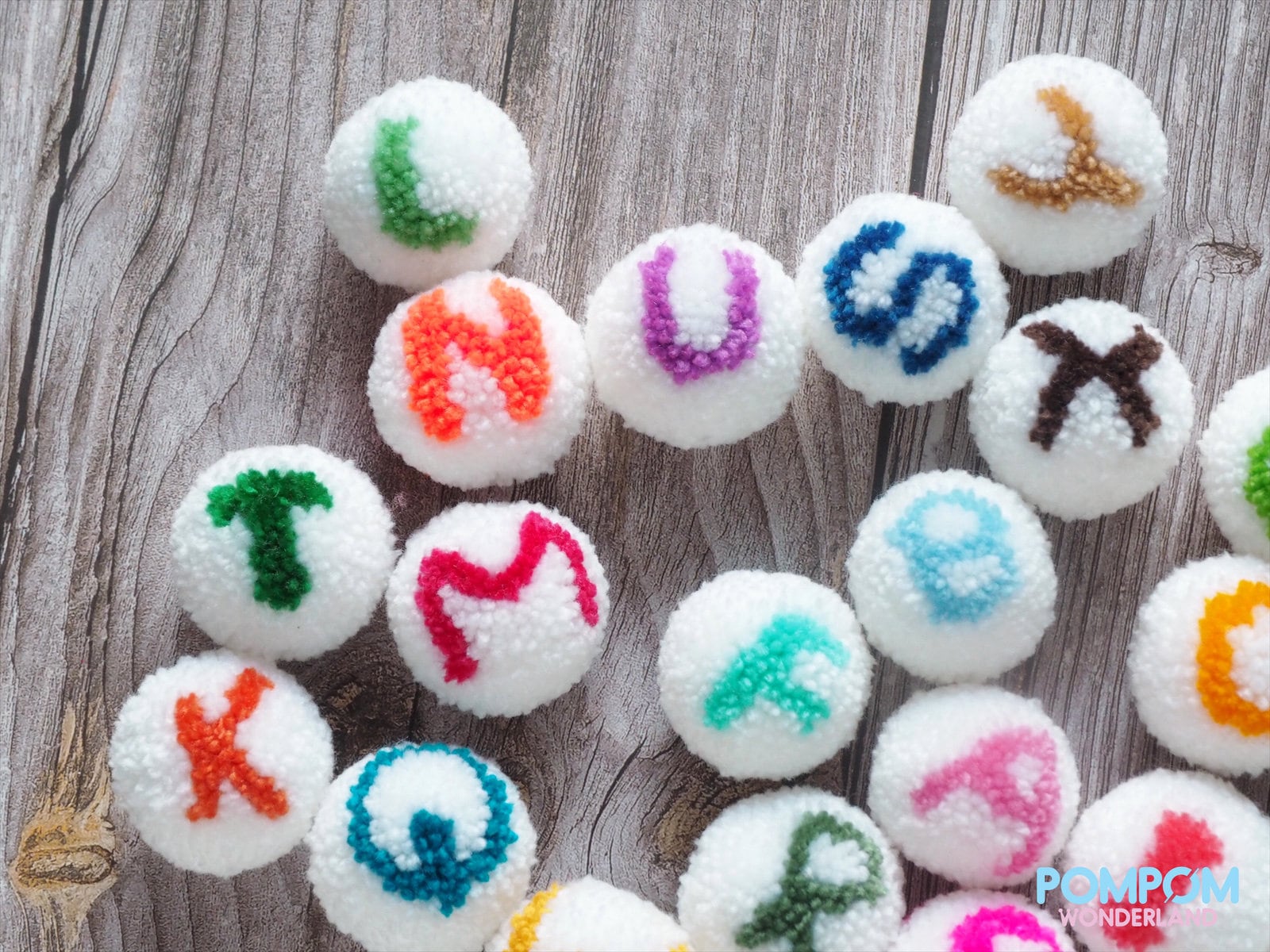 26 English Alphabet Pompoms PDF Instant Download Pompom Letters All in ...