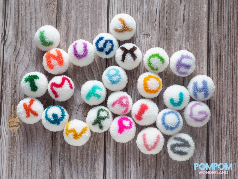26 English Alphabet Pompoms - PDF Instant Download - Pompom Letters ...