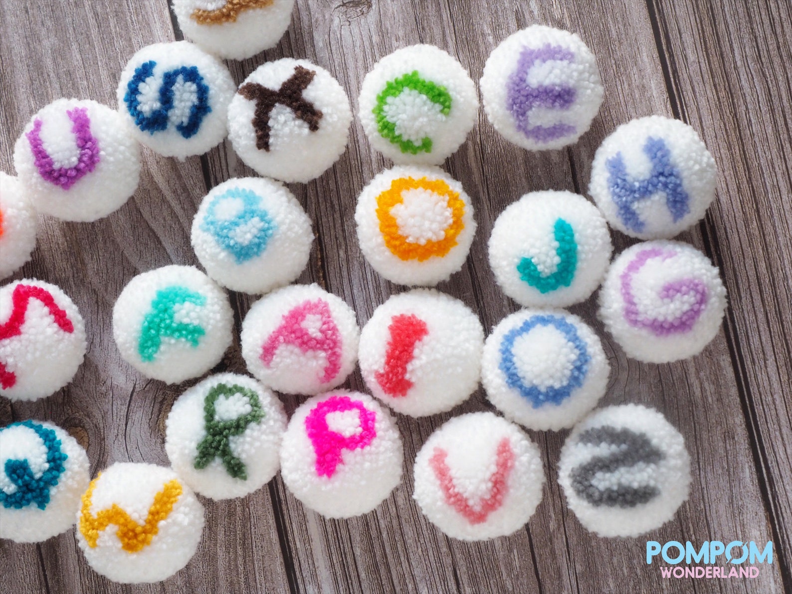 26 English Alphabet Pompoms PDF Instant Download Pompom Letters All in ...