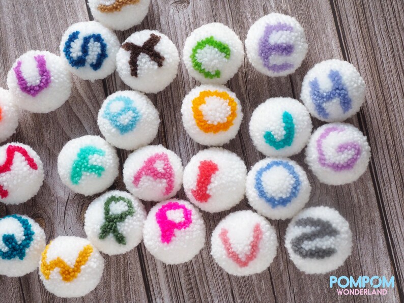26 English Alphabet Pompoms - PDF Instant Download - Pompom Letters ...