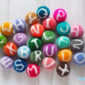 26 English Alphabet Pompoms - PDF Instant Download - Pompom Letters ...