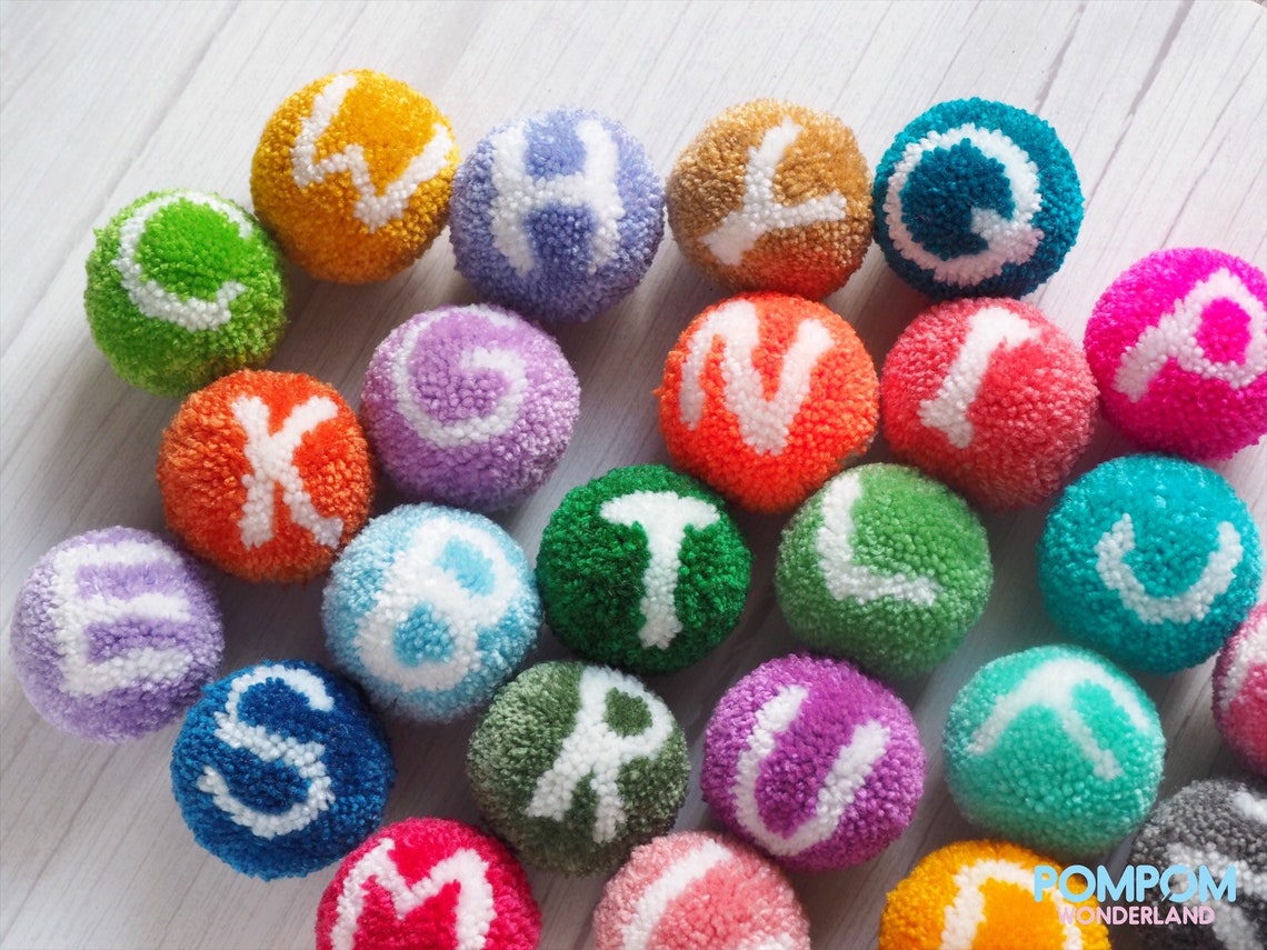 26 English Alphabet Pompoms - PDF Instant Download - Pompom Letters ...