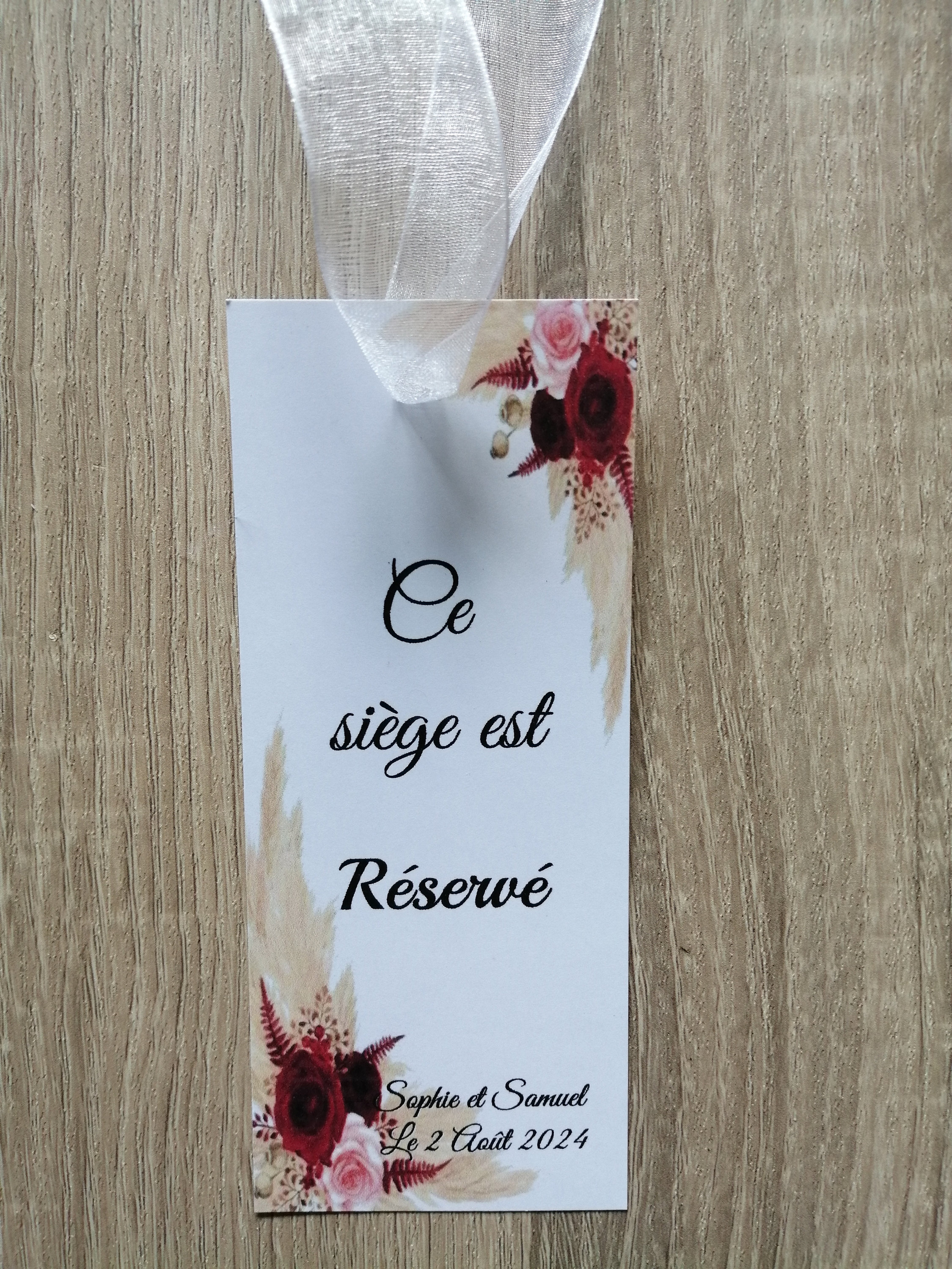 Wedding Seat or Row Reservation Label, Customizable - Etsy