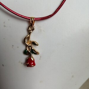 Necklace "red Rose" - Etsy UK