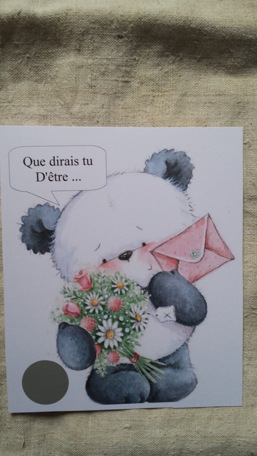 Panda Scratch Card ""you're Going to Be a Grandma" - Etsy