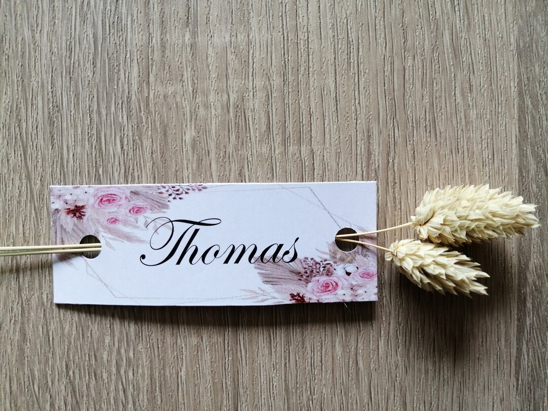 Set of 10 Place Marker Labels With First Name, Customizable, 19 Models ...