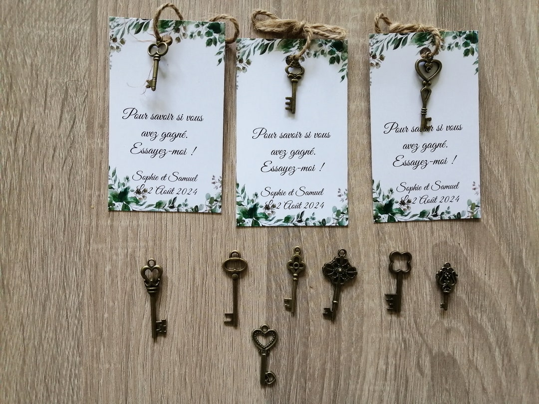 Set of 20 Additional Keys With Their Cards, for the Padlock Game for ...