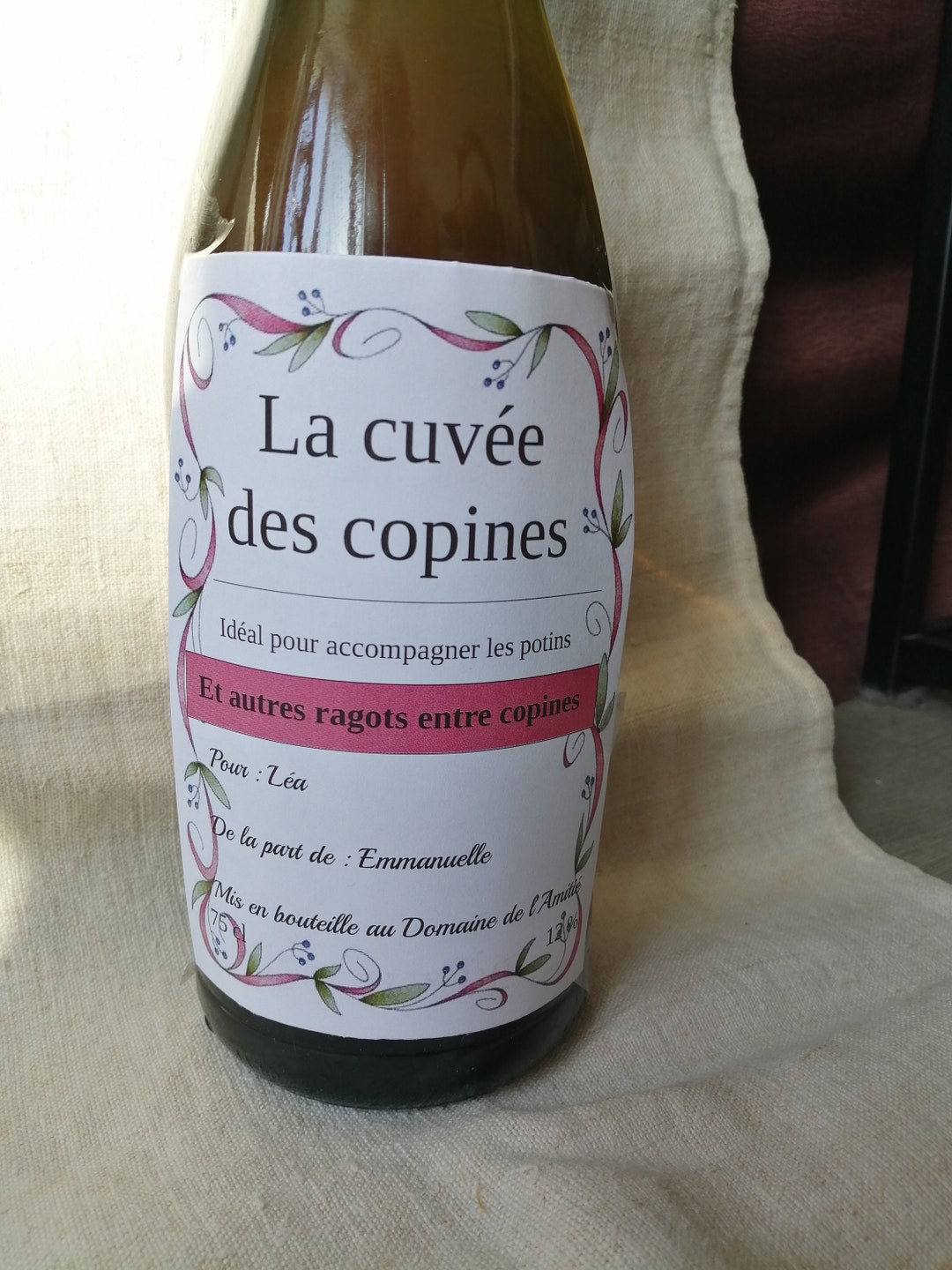 Bottle Label, for a Friend, Customizable - Etsy