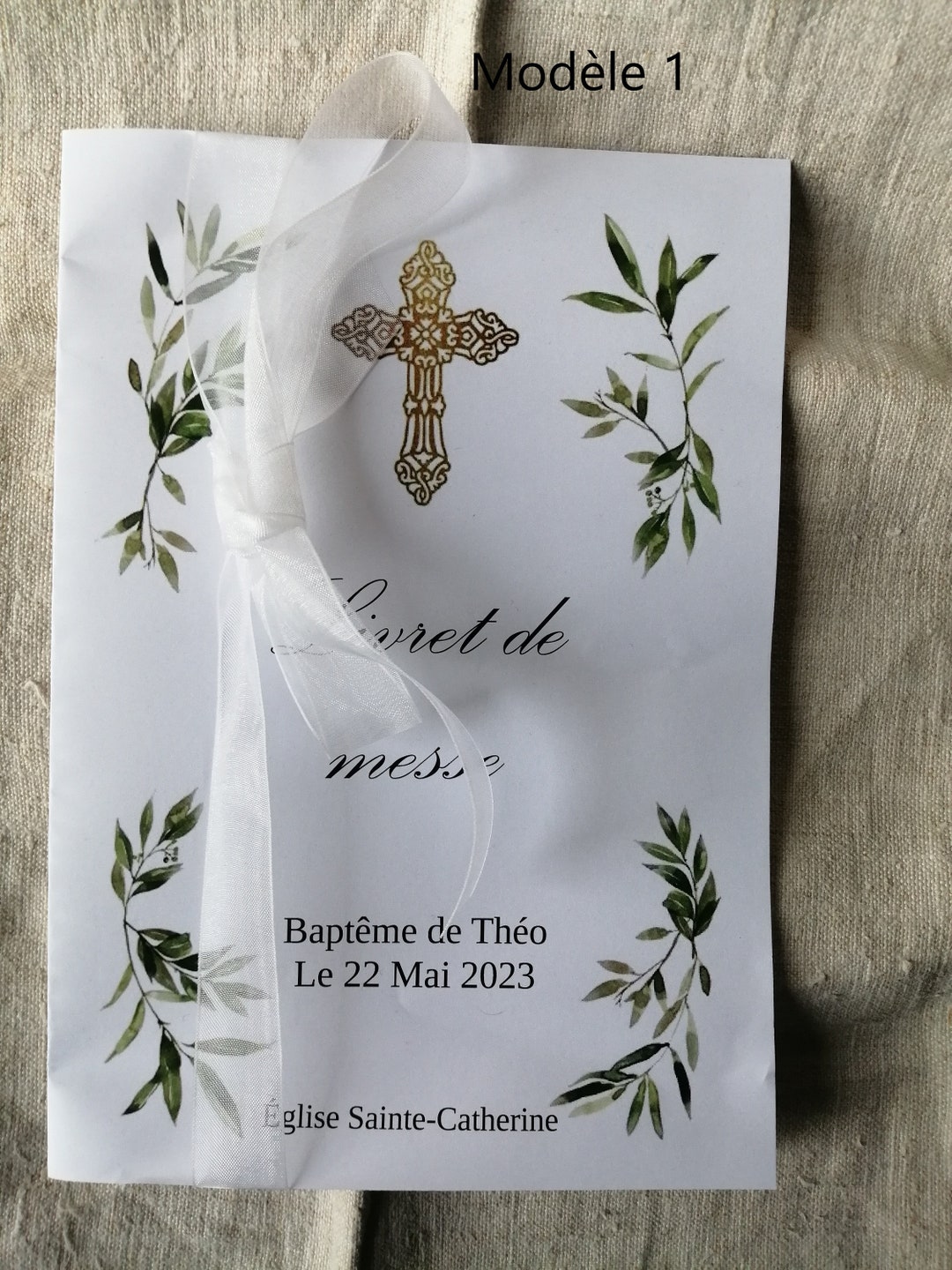 Livret de messe baptême, personnalisable, 6 modèles au choix - Etsy France