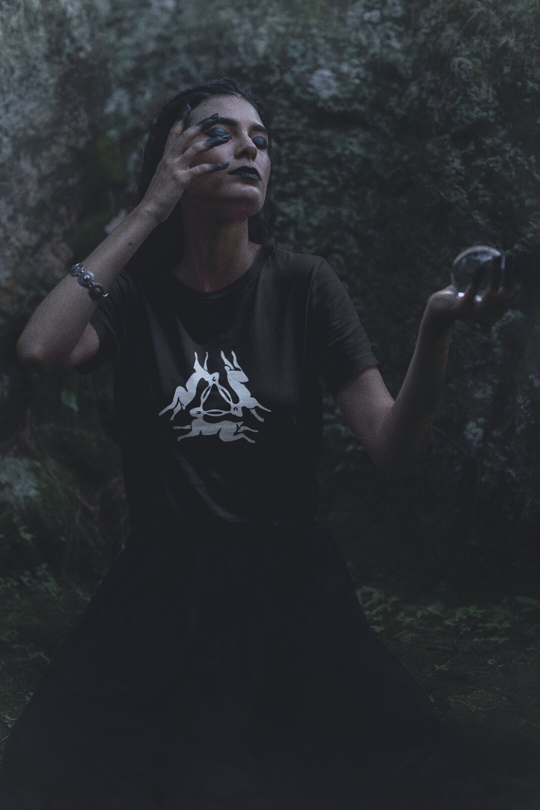 Triple Rabbit Pagan T-shirt, Wiccan Symbols of Spring, Ostara, Three ...