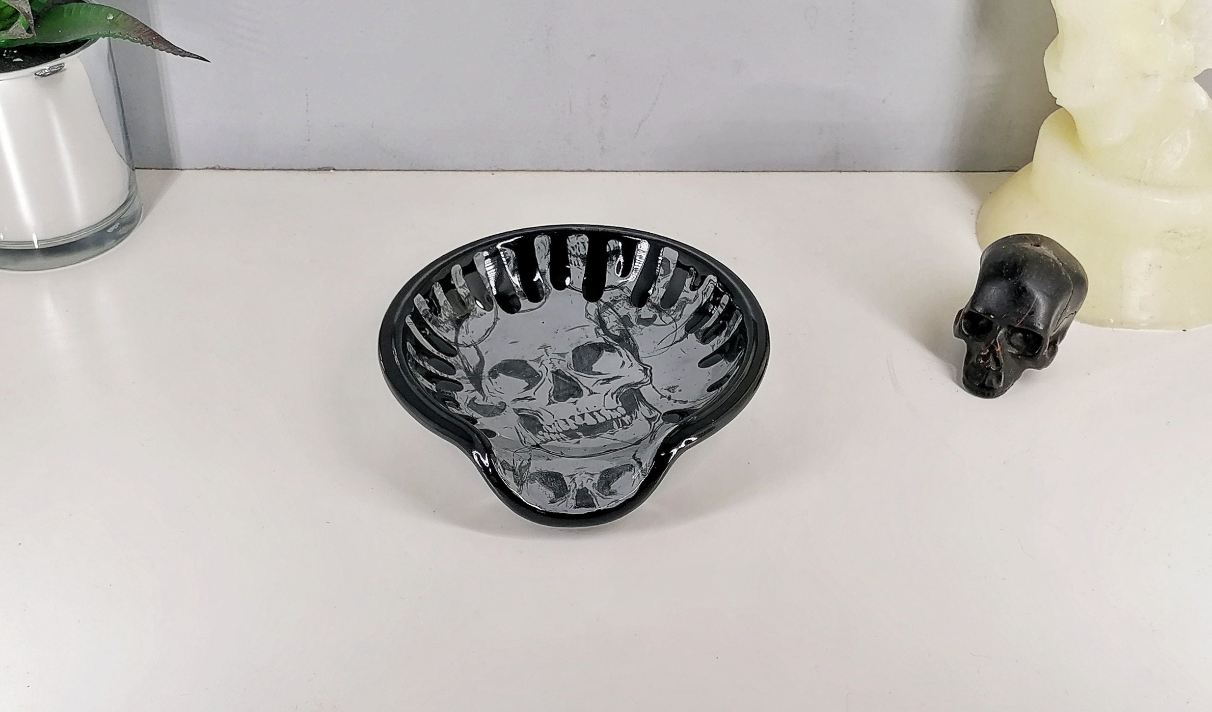 Gothic Spoon Rest Skull Skulls Grey Goth Kitchen Utensil - Etsy