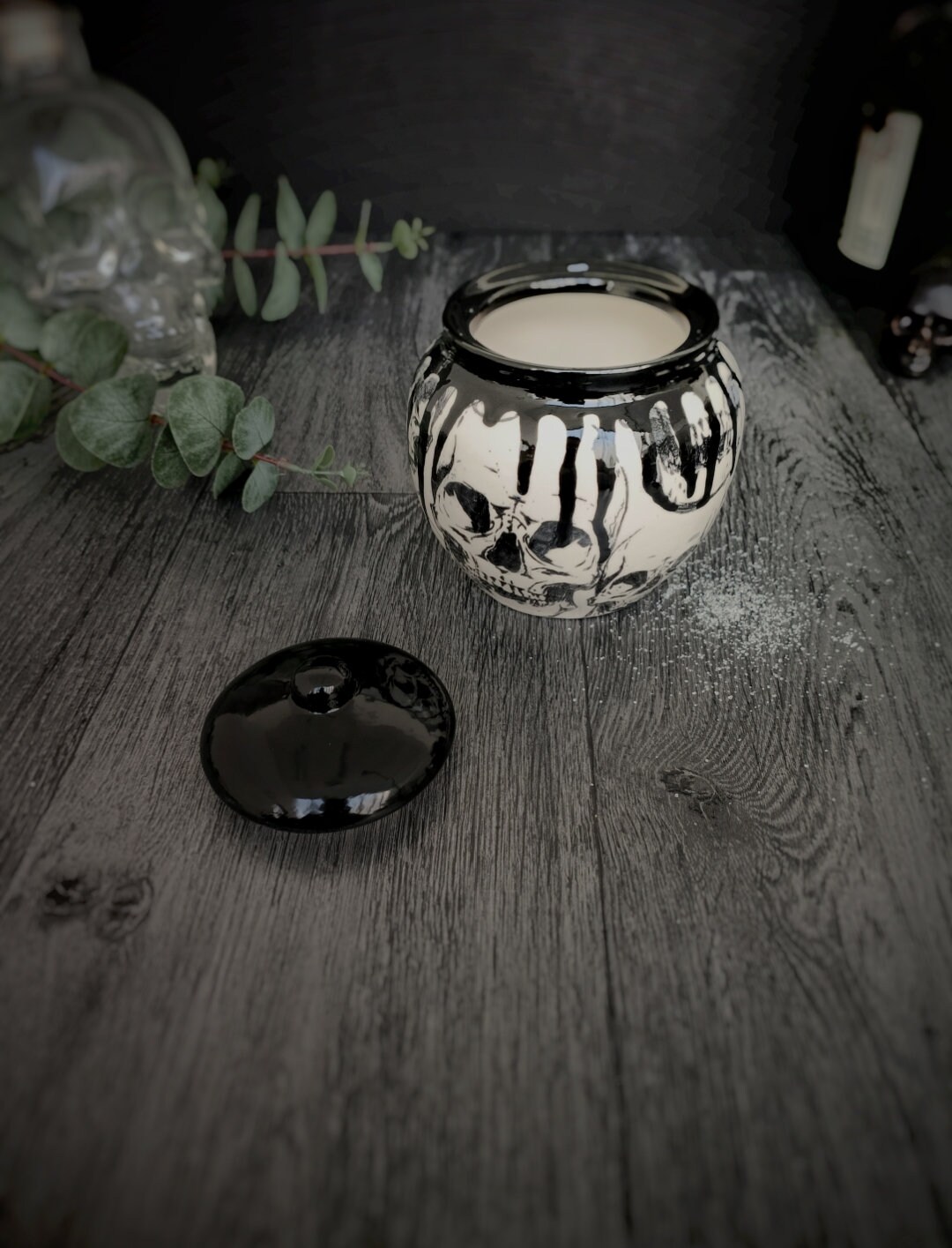 Skull Sugar Pot Sweetener Storage Large Skulls Bowl Gothic - Etsy UK