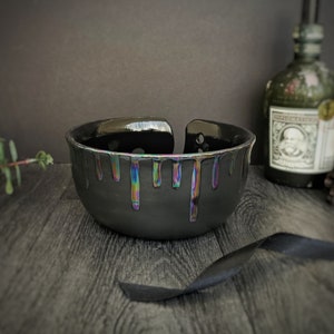 Pearlescent Drip Bowl, Oil Slick Yarn, Petrol Wool Bowls, Lustre ...