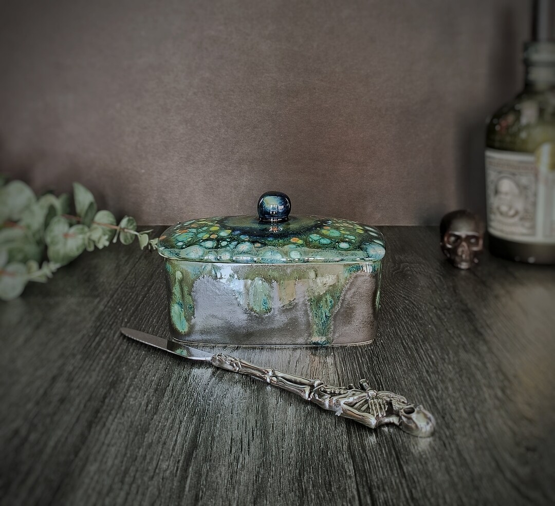 Crystal Butter Bowl, Gems Lard Dish, Weird Wonderful Ceramic, Kitchen ...