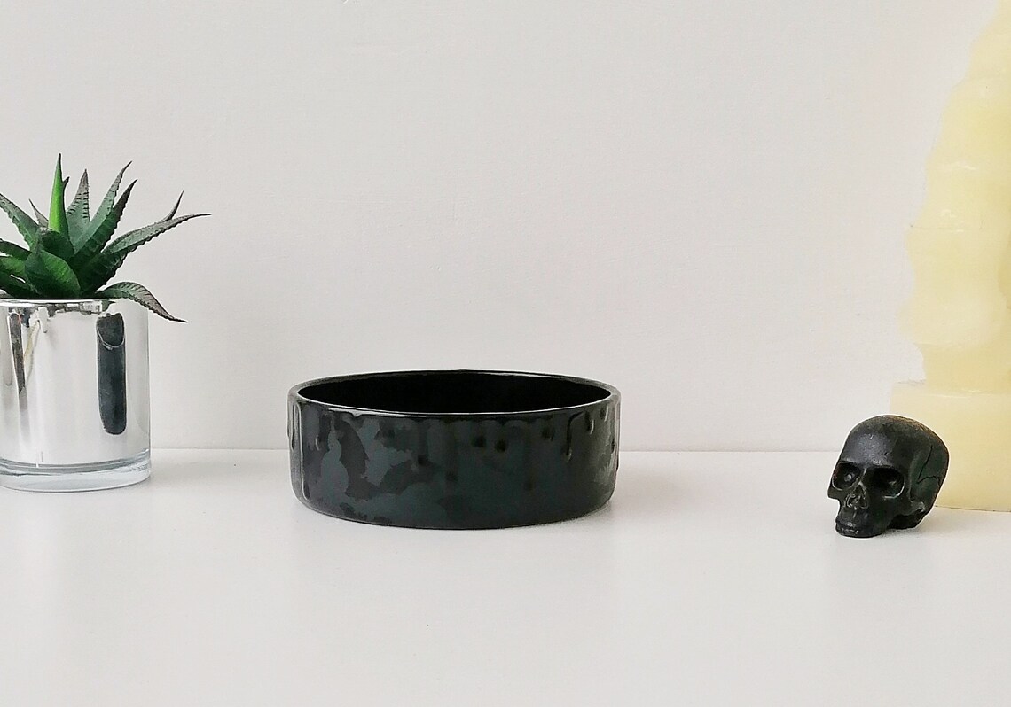 Bat Pet Bowl Bats Food Bowls Matte Black Pets Animal Feed | Etsy UK
