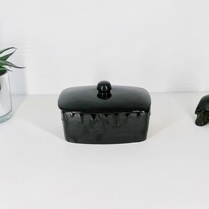 Skull Butter Dish, Skulls Dome Bowl, Matte Black, Gothic Gift, Creepy ...